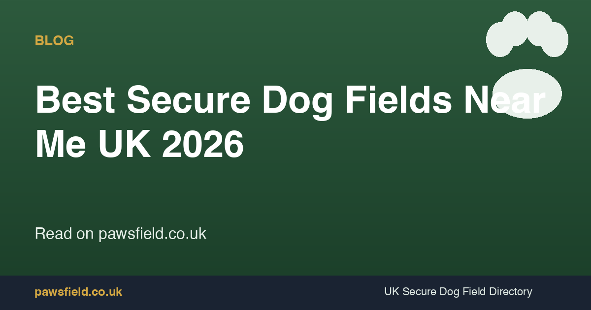 Best Secure Dog Fields Near Me UK 2026 | PawsField